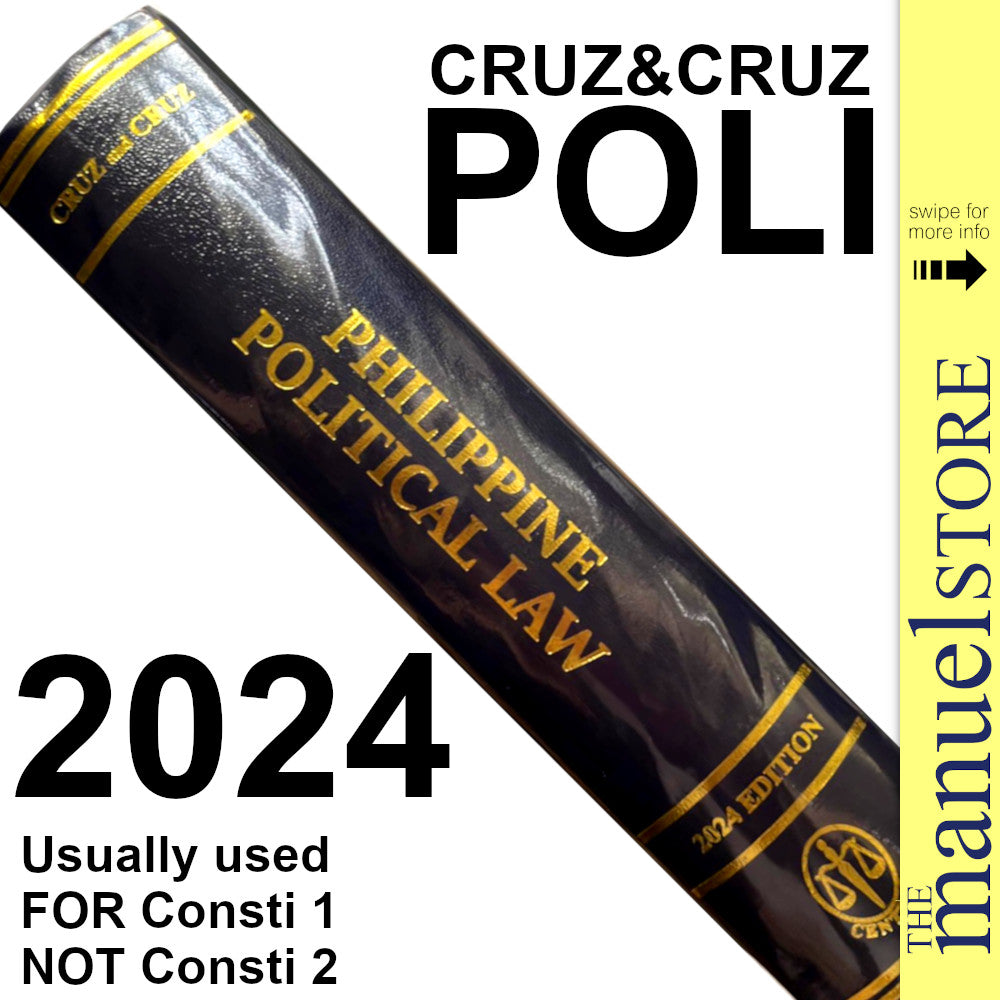 Cruz (2022/2024) - Philippine Political Law - by Isagani & Carlo - Con – themanuelstore