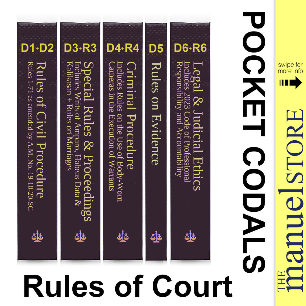 Pocket Codal (2023) Rules of Court - Civil Procedure Criminal Special ...