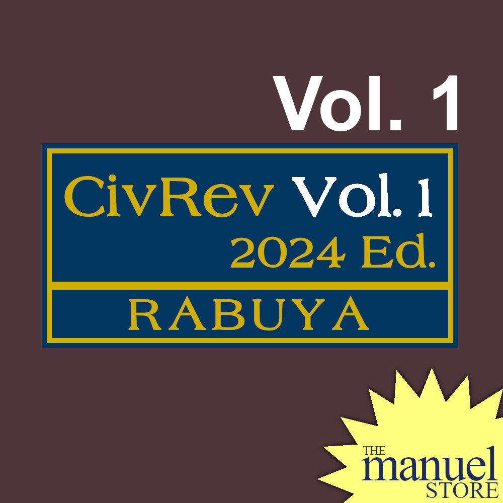 Rabuya CivRev Vol. 1 (2024) - Civil Law Reviewer Volume I - Revised Ed ...