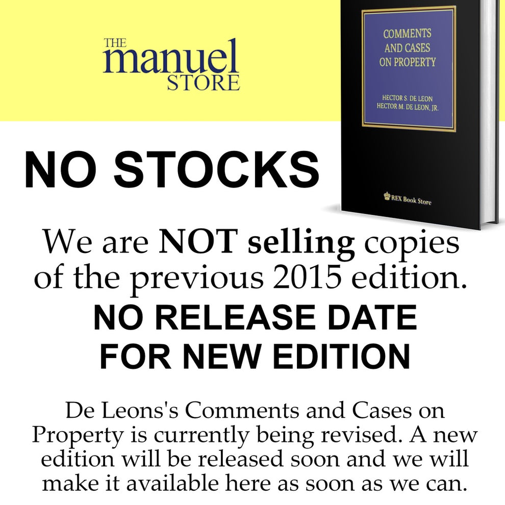 De Leon (2015) - Property - Comments and Cases - Law Book – themanuelstore