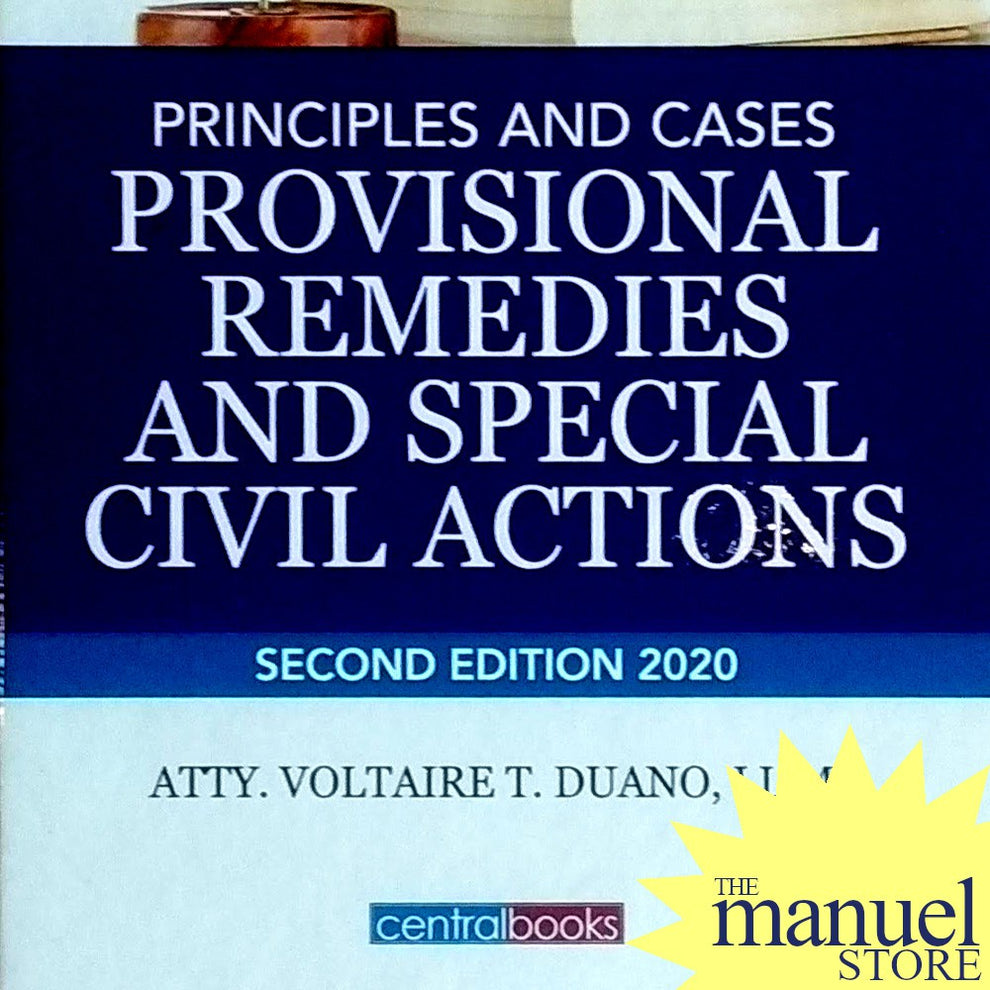 Duano (2020) - Provisional Remedies and Special Civil Actions - Princi ...
