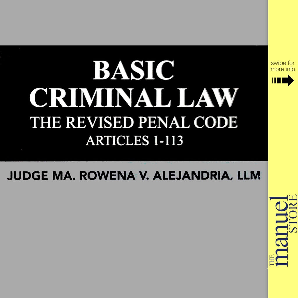 Alejandria (2022) - Basic Criminal Law - The Revised Penal Code RPC Ar – themanuelstore