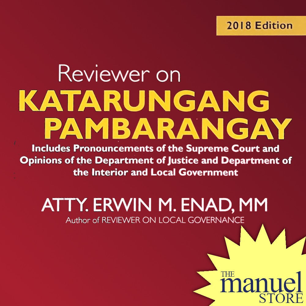 Erwin Enad (2018) - Katarungang Pambarangay, Reviewer on – themanuelstore